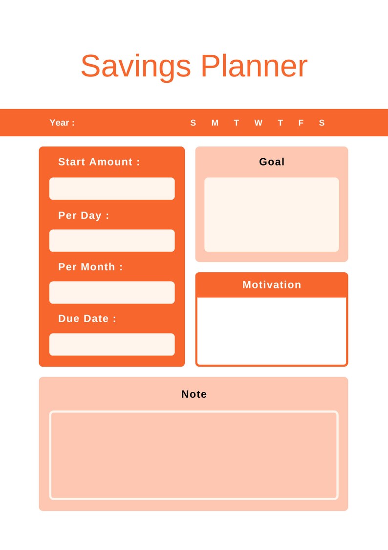 Enhanced Savings Planner Budget Planner Expense Organizer Savings Tracker Savings Overview ...