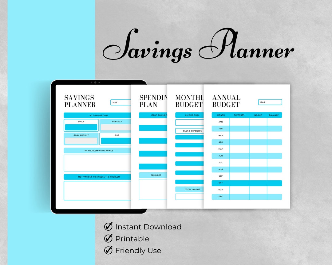Enhanced Savings Planner Budget Planner Expense Organizer Savings ...