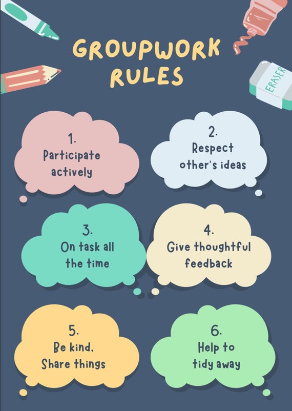 Groupwork Rules Poster | Etsy
