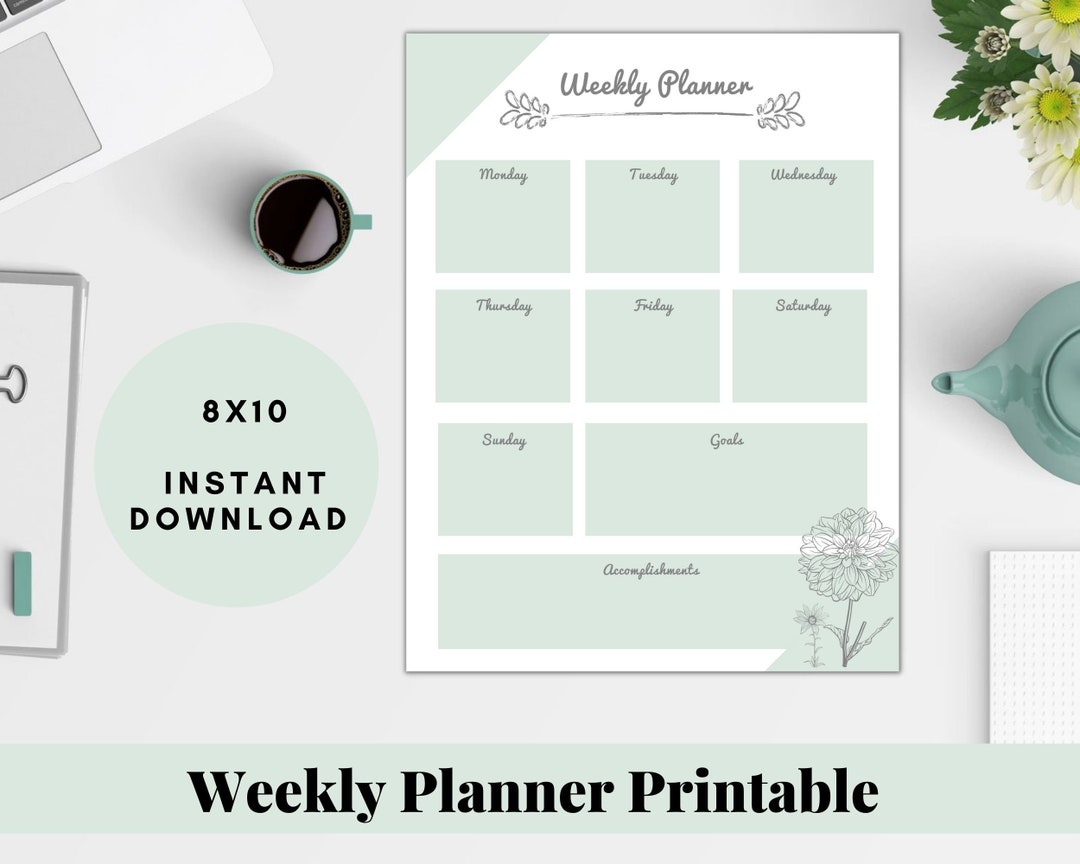 Weekly Planner Printable Spring Edition - Etsy