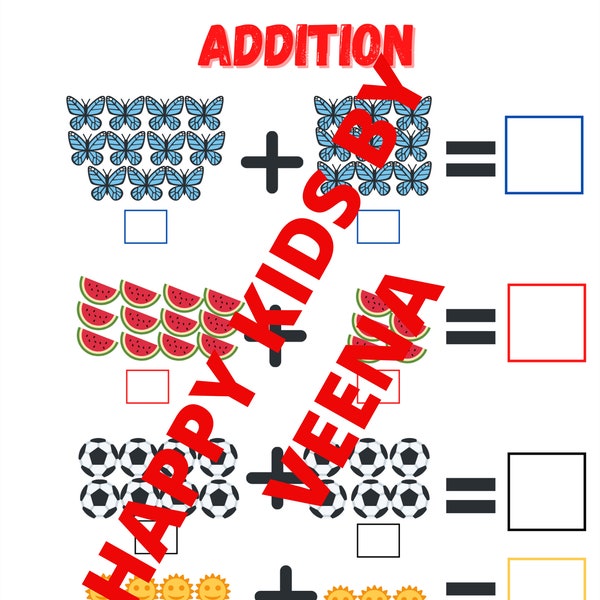 Addition Worksheets - Etsy