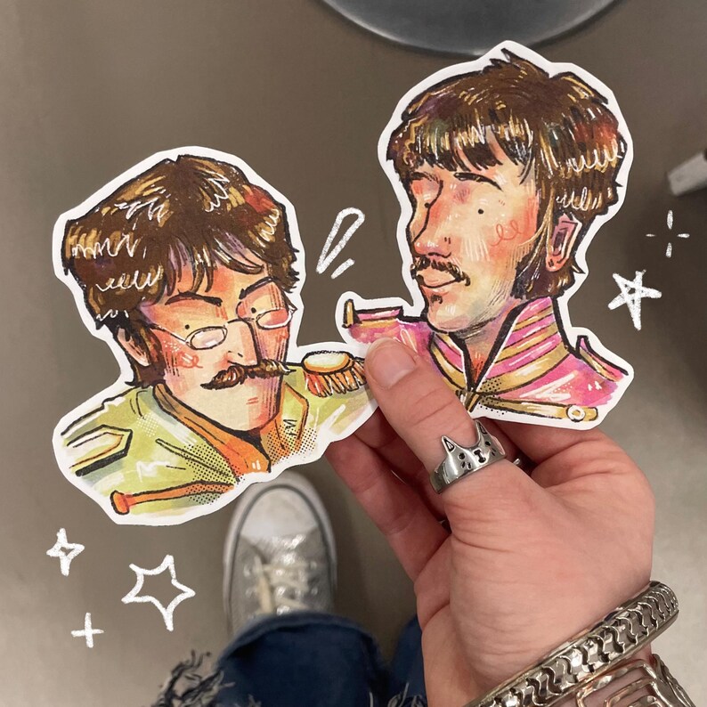 The Beatles Stickers: John Lennon, Paul Mccartney, George Harrison ...