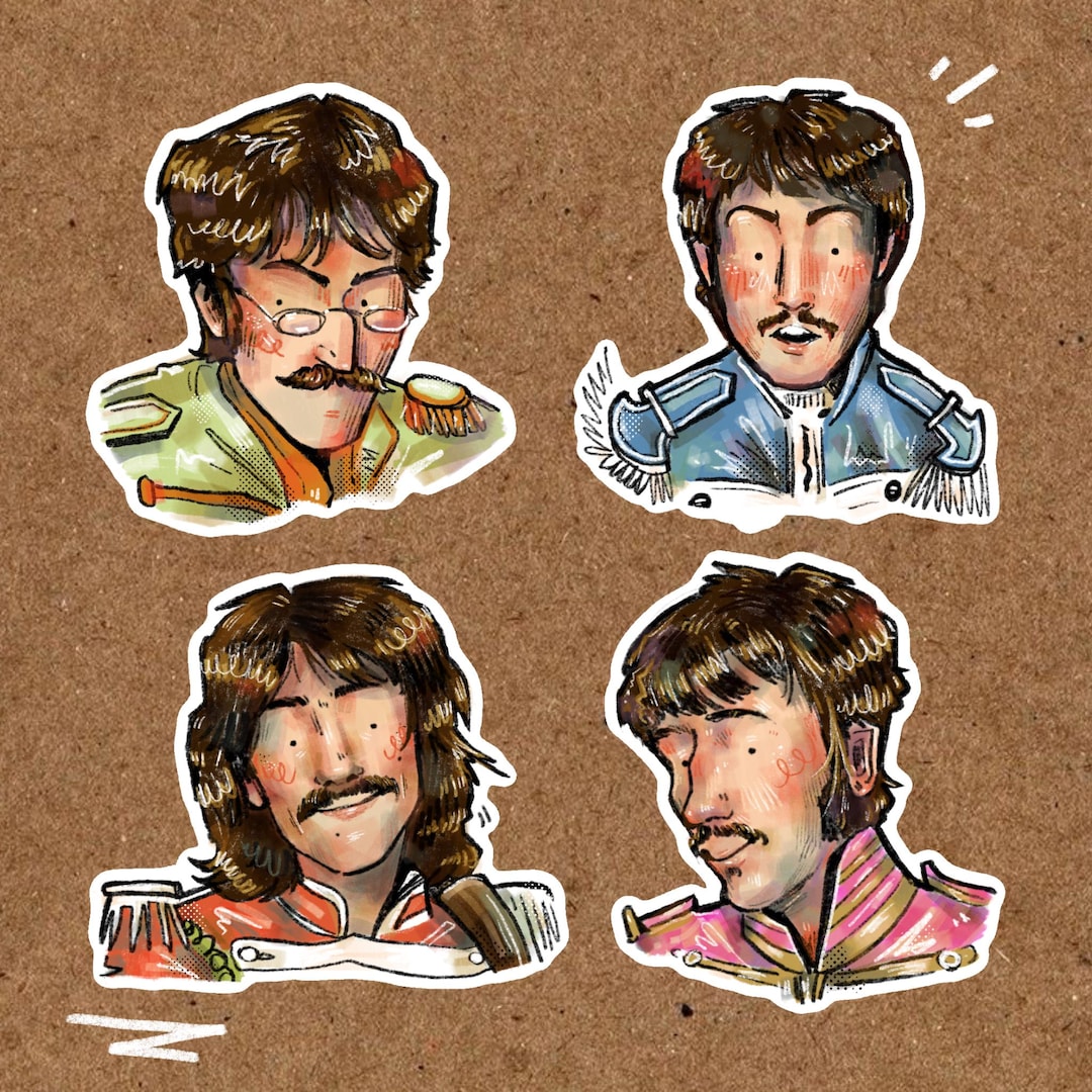 The Beatles Stickers: John Lennon, Paul Mccartney, George Harrison ...