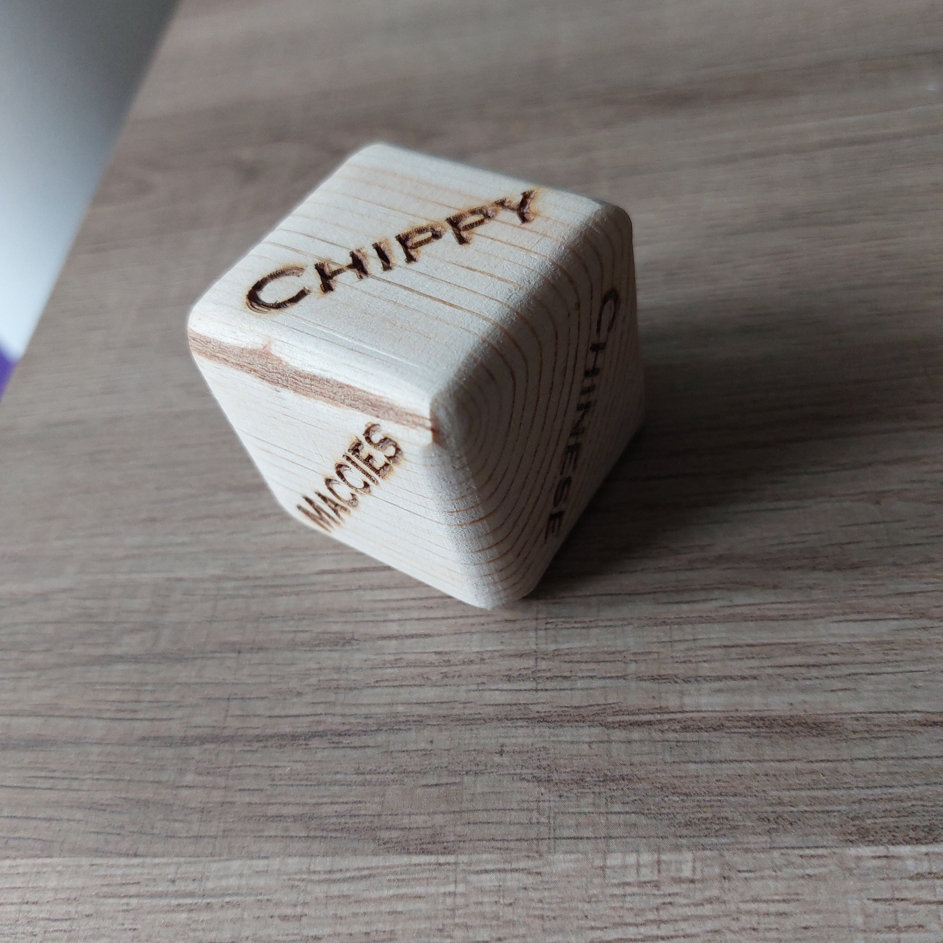 Custom Wooden Takeaway Dice Block - Etsy