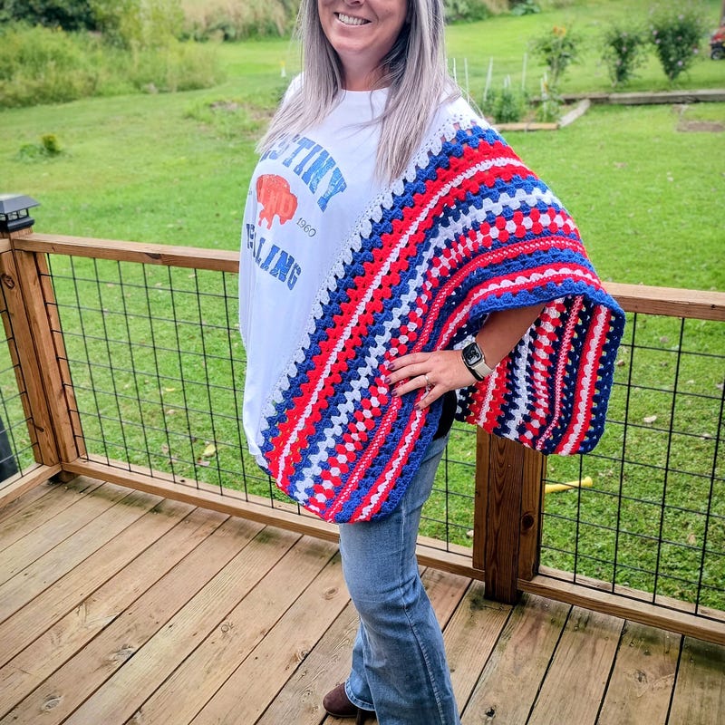 Crochet Tshirt Poncho - Etsy