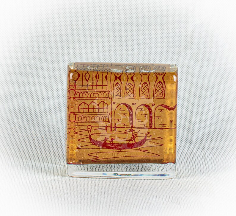 Glass Paperweight Office Paperweight Paperweight With Venice Desktop ...