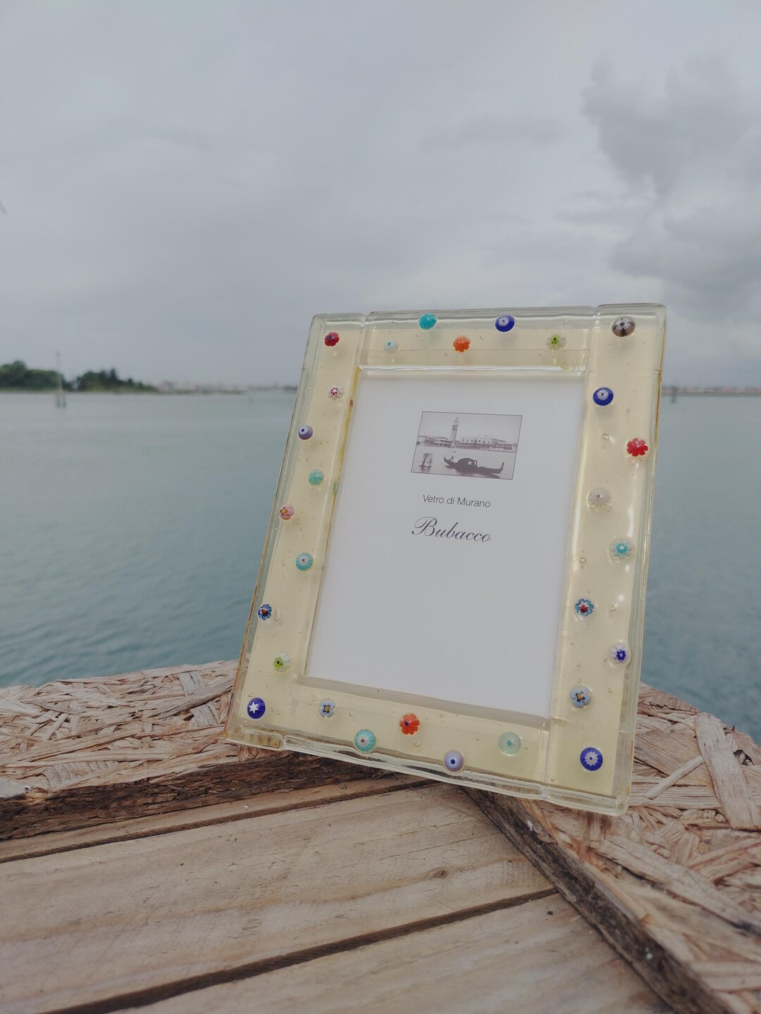 Table Photo Frame, Gift Idea, Cadre Photo En Verre De Murano, Frames ...