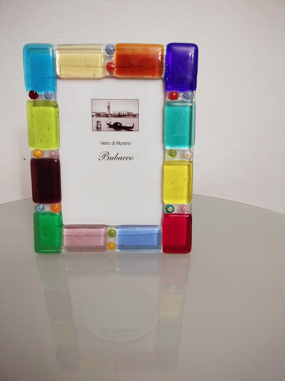 Table Photo Frame Murano Glass Frame Gift Idea Cadre Photo - Etsy