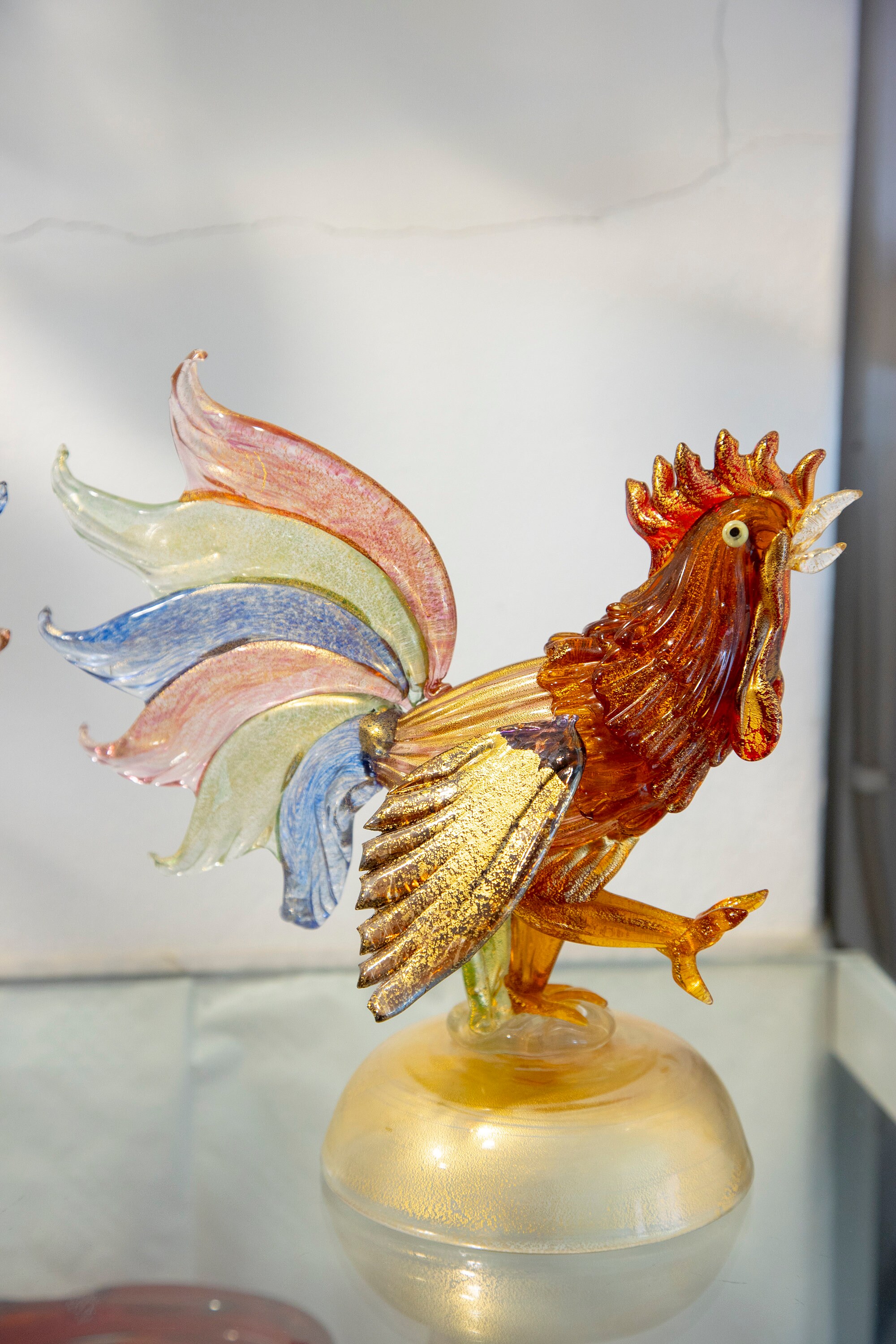Pair of Roosters in Murano Glass Murano Glass Sculptures - Etsy