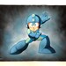 Nintendo Mega Man Rock Man Video Game Character Black Velvet Oil ...