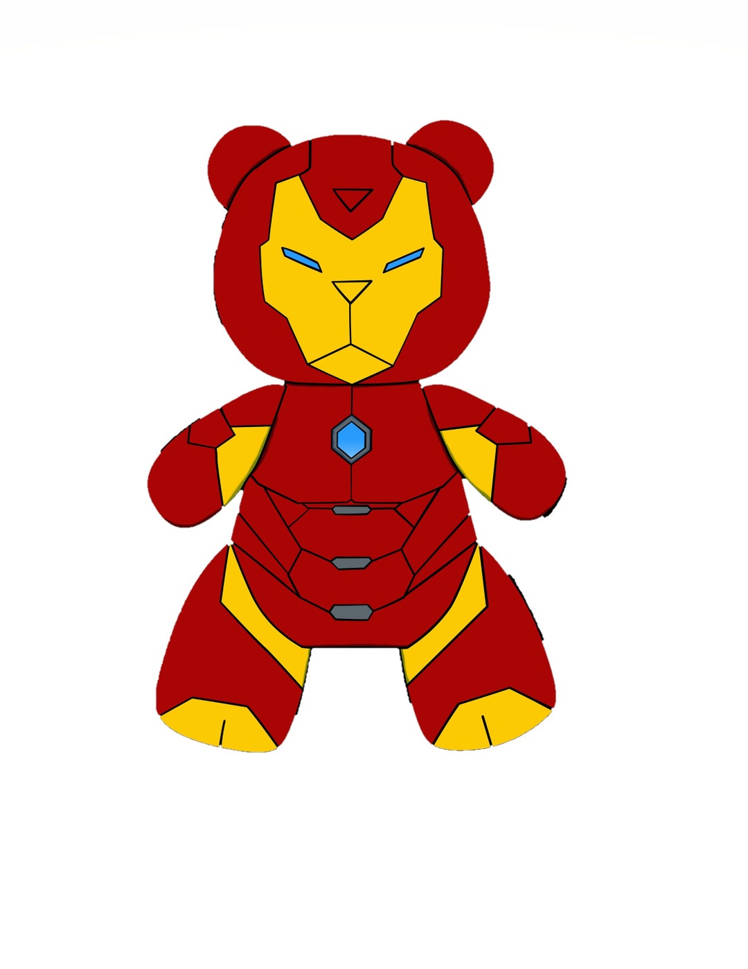 Bearly Iron Man Sticker W/o the Logo - Etsy