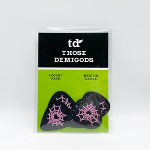 Spider Web Heart Guitar Pick Pack | Black Celluloid Pastel Goth Picks ...