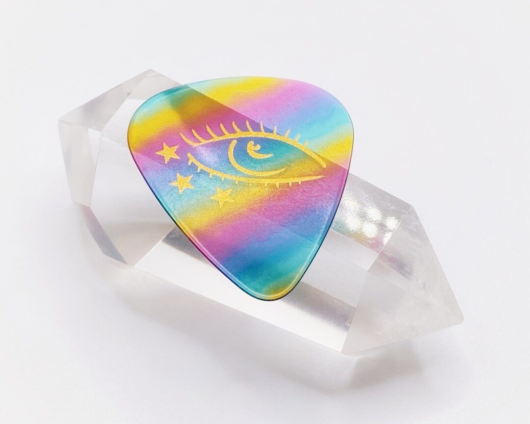 Starry-Eyed Guitar Pick Pack | Rainbow Celluloid Celestial Eye Picks ...