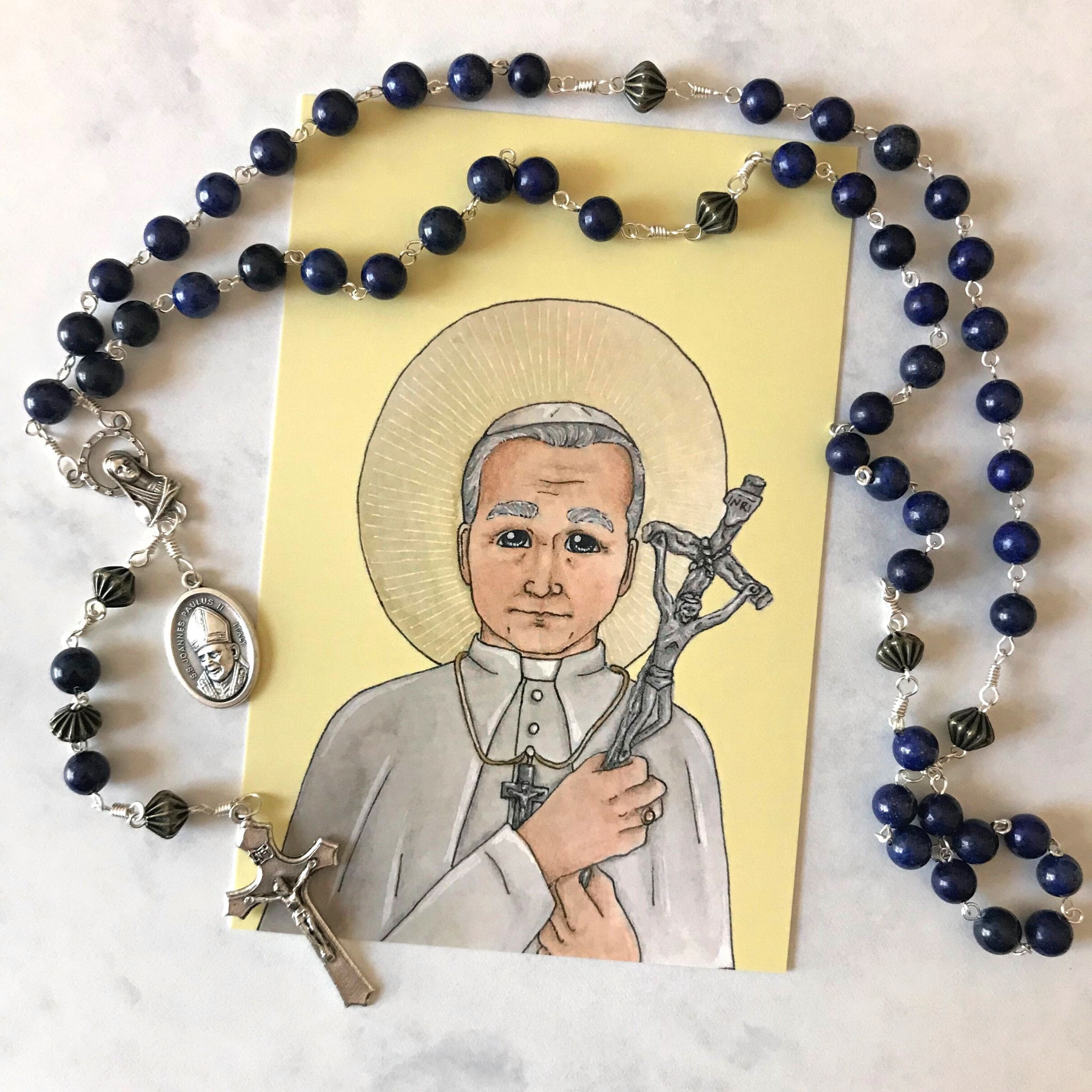 Pope John Paul Ii Praying The Rosary
