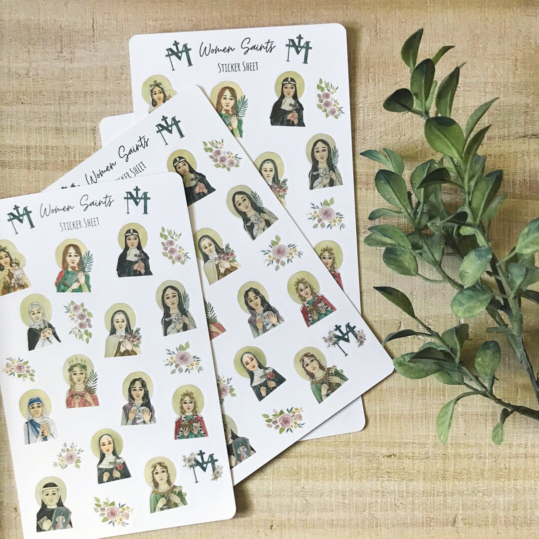 Catholic Woman Saints Sticker Sheet - Etsy