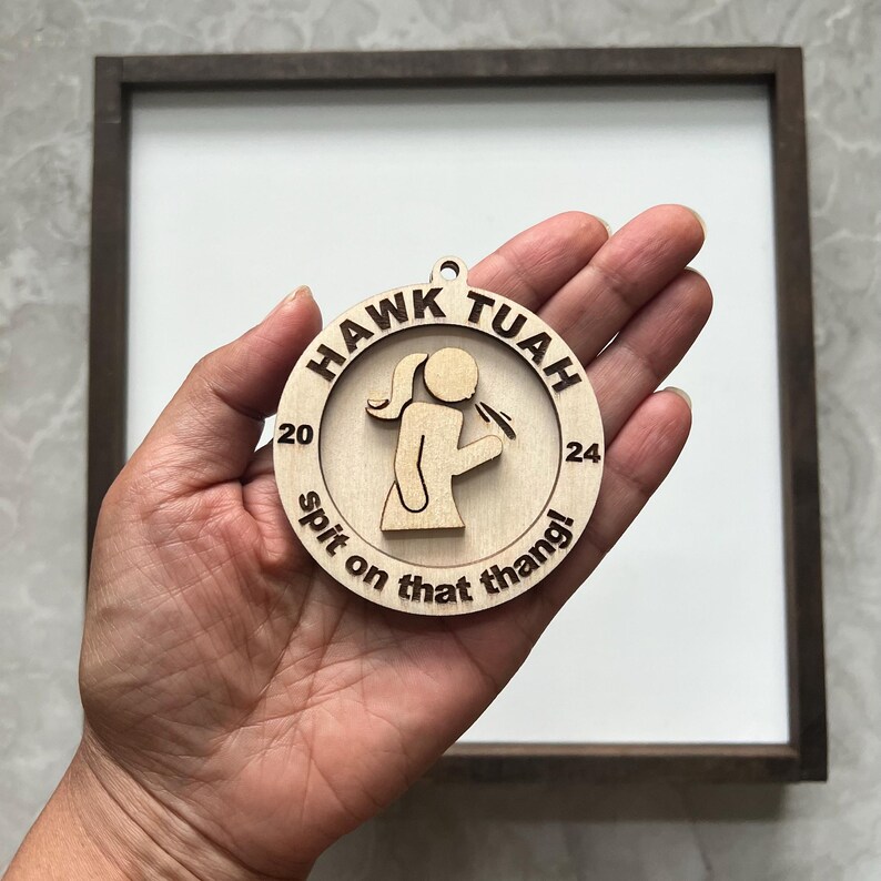 Hauk Tuah Christmas Ornament Spit on That Thang Viral Hawk Tuah Girl ...