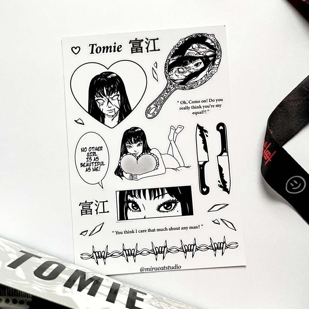 Horror Manga Tomie Sticker Sheet Japanese Horror - Etsy