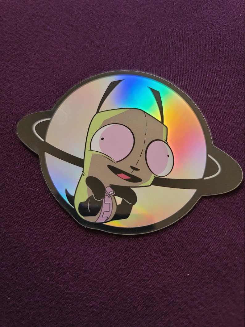 Holographic Gir Sticker Invader Zim | Etsy