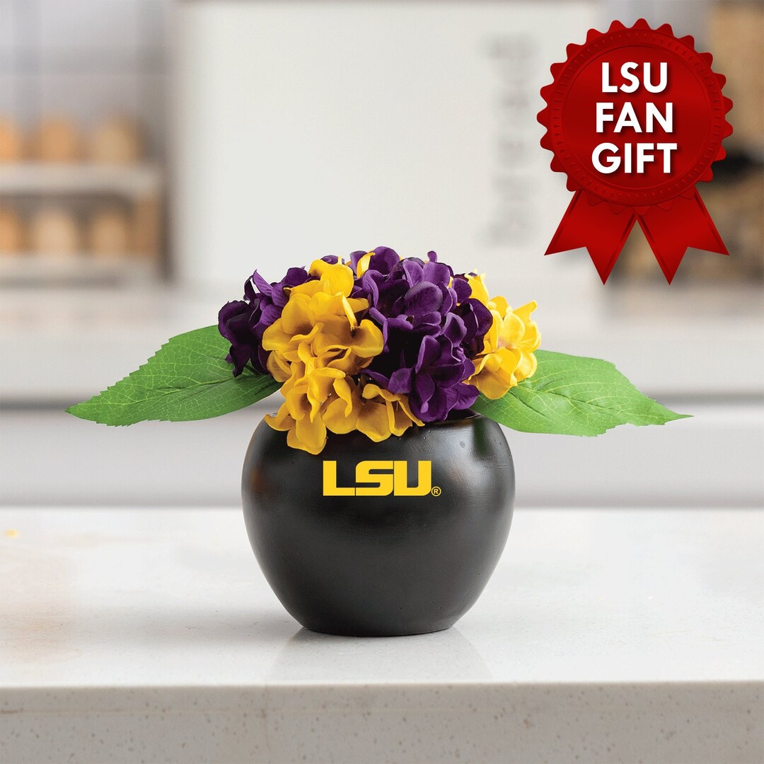 LSU Louisiana University Hydrangea Plant - Faux Hydrangea Plant - LSU ...