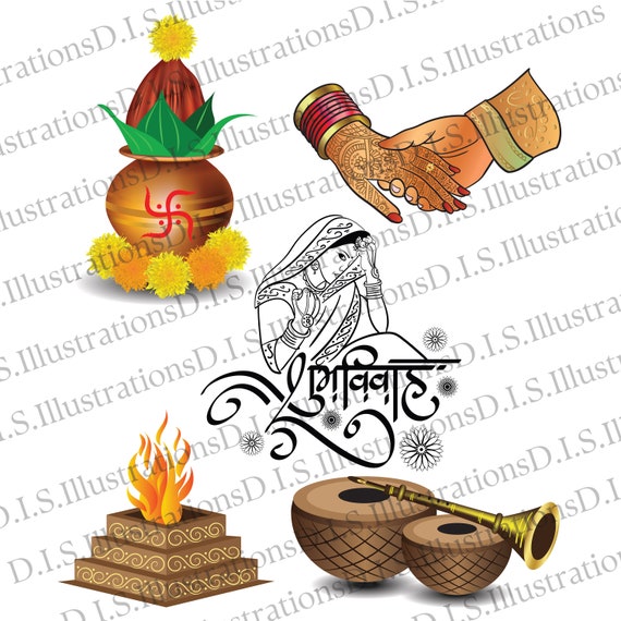Indian Marriage Mandap Clipart