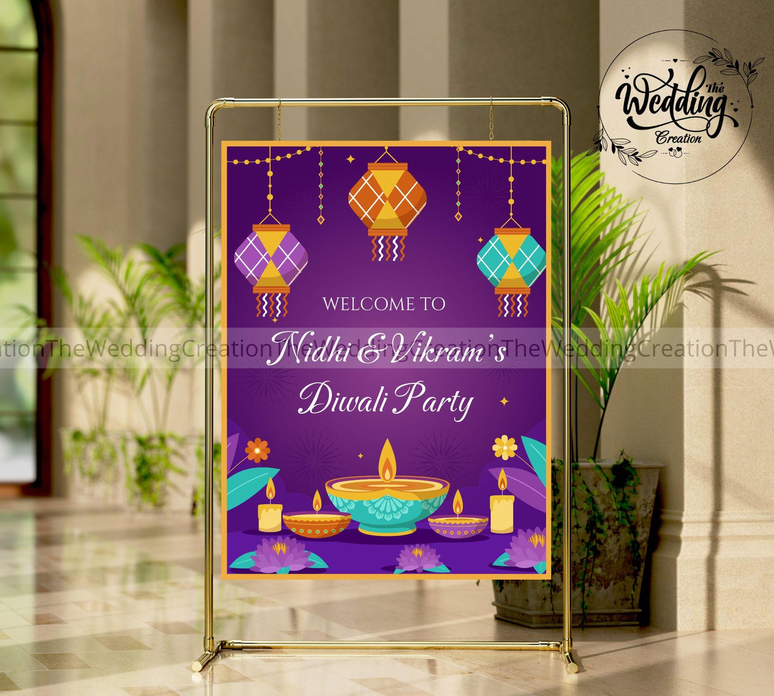 Diwali Party Signs, Diwali Poster, Diwali Decor Sign, Diwali Welcome ...