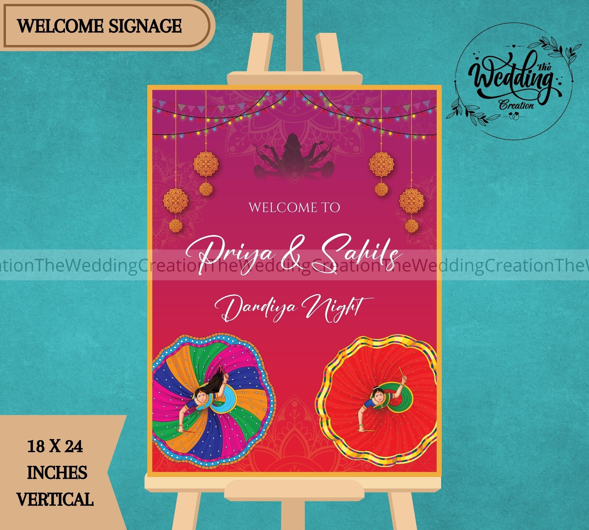 Raas Garba Night Welcome Signs, Dandiya Night Welcome Signs & Navratri ...