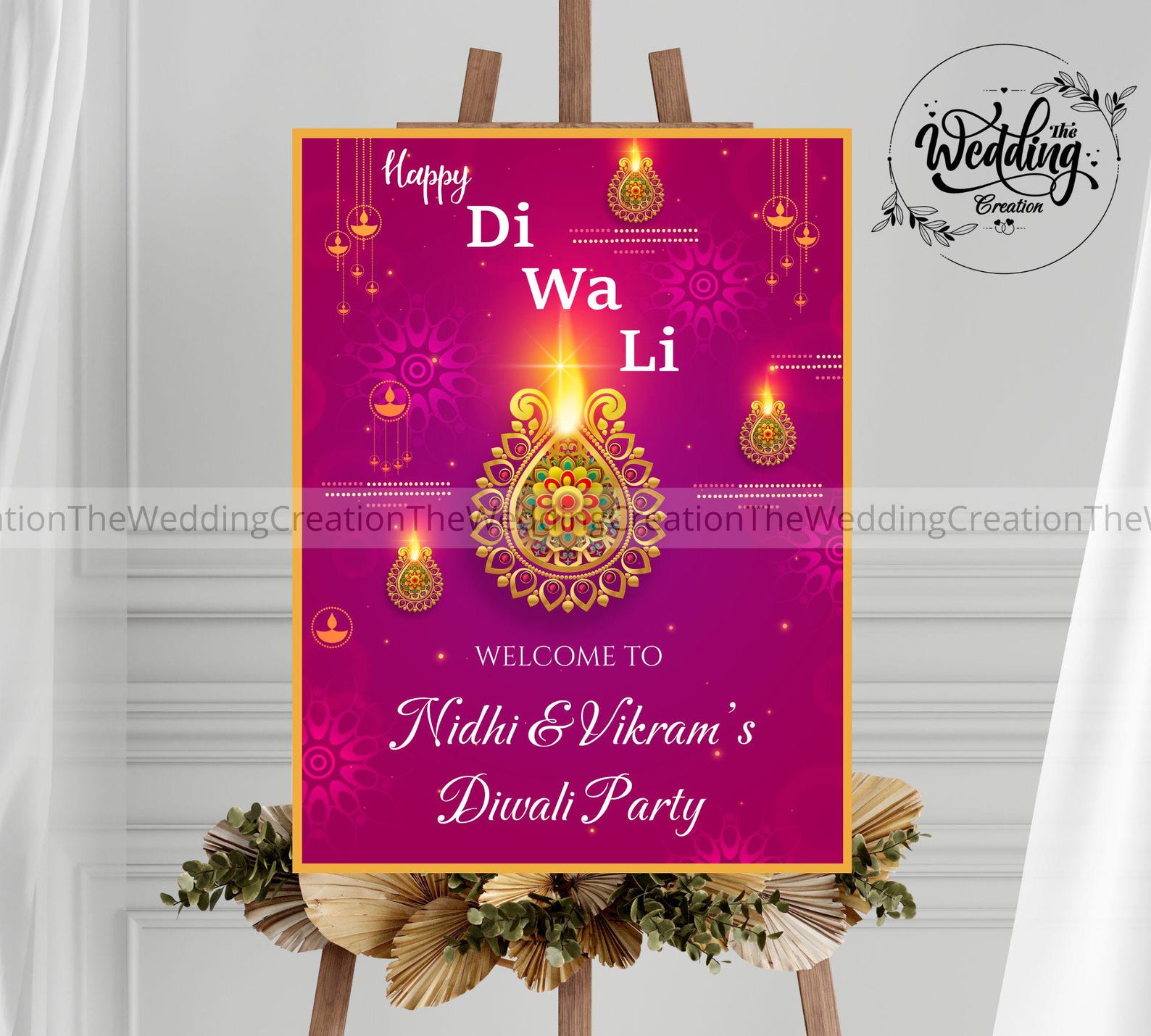 Diwali Poster, Diwali Party Signs, Diwali Decor Sign, Diwali Welcome ...