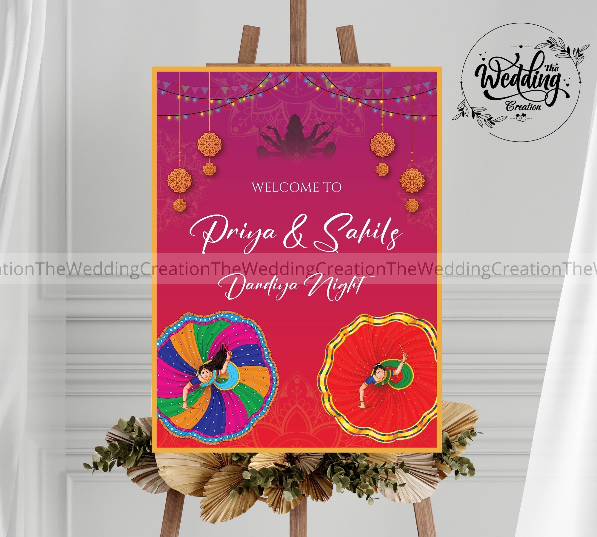 Raas Garba Night Welcome Signs, Dandiya Night Welcome Signs & Navratri ...
