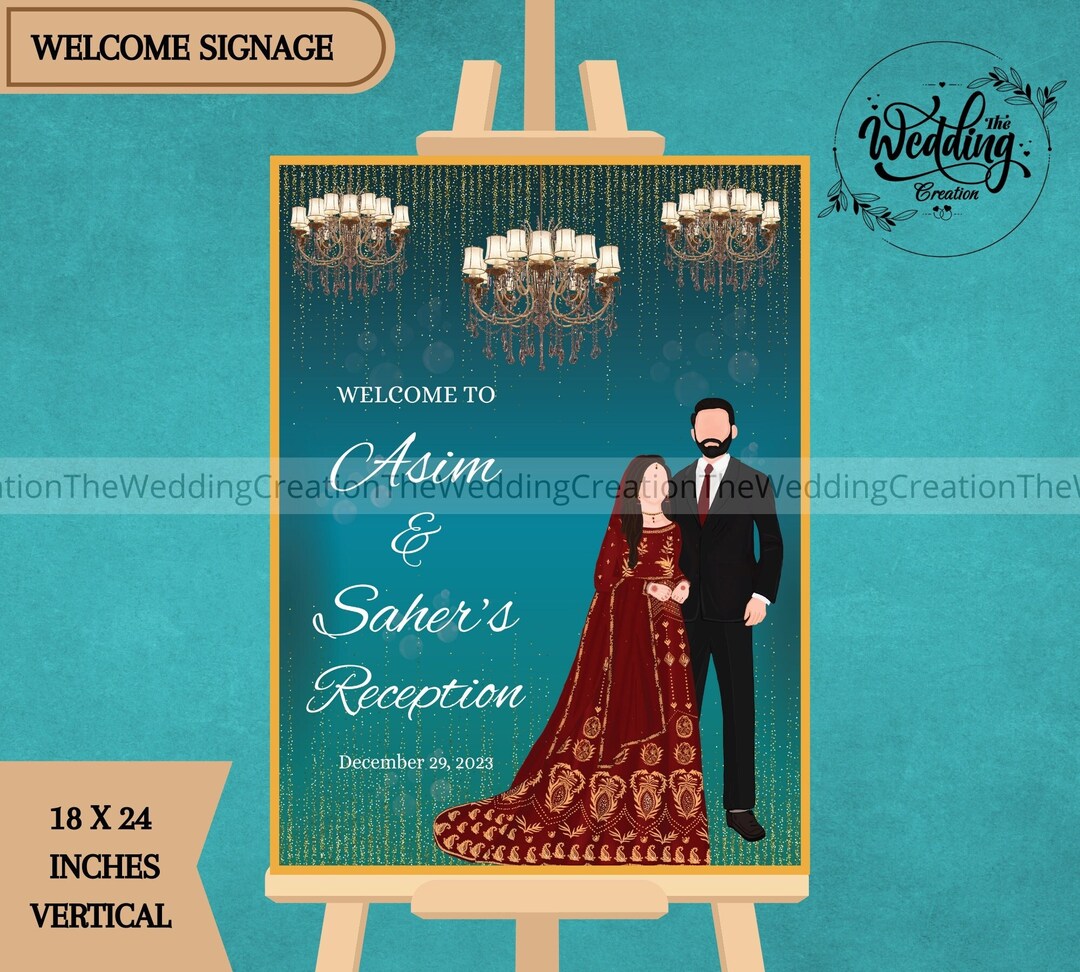 Indian Reception Sign & Indian Wedding Reception Sign, Indian Reception ...
