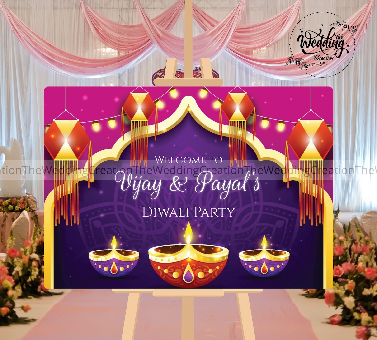 Diwali Decor Sign, Diwali Party Signs, Diwali Poster, Diwali Welcome ...