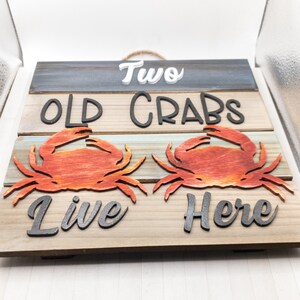 Funny Two Old Crabs Sign: Coastal Beach House Decor - Etsy