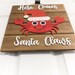 Santa Claws Crab Sign: Coastal Christmas Wood Plank Wall Art - Etsy