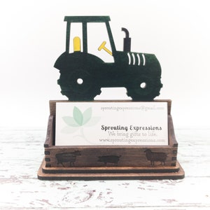 Red Barn Business Card Holder: Farmhouse Desk Decor, Farmer Gift - Etsy