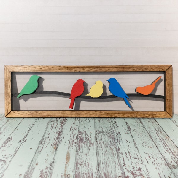 Birds on a Wire Wall Art - Etsy
