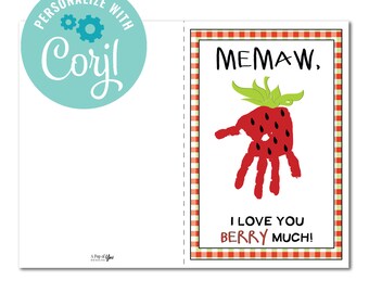 Strawberry Footprint Art - Etsy