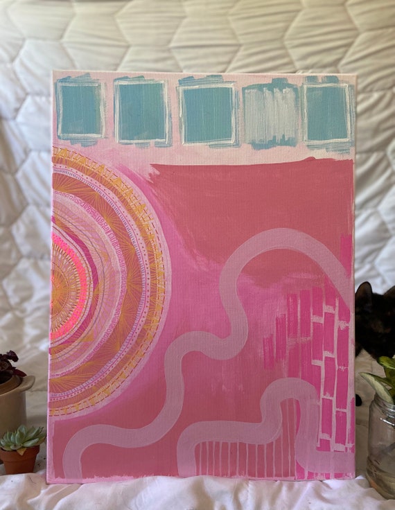 Excuse Me Sir Original Abstract Painting on Canvas - Etsy