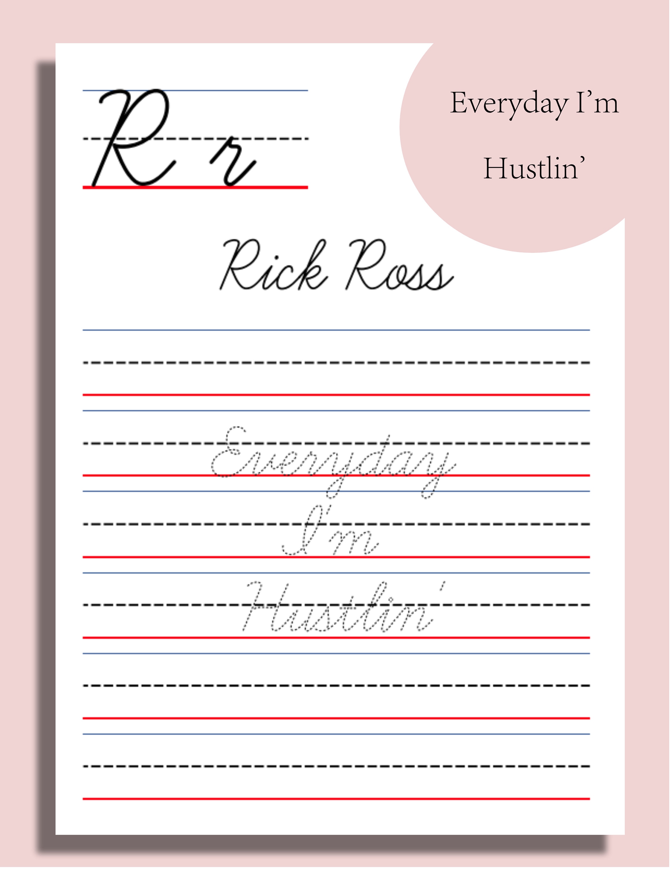 Celebrity Cursive Worksheets | Kanye West | Tupac | Cardi B | Funny ...