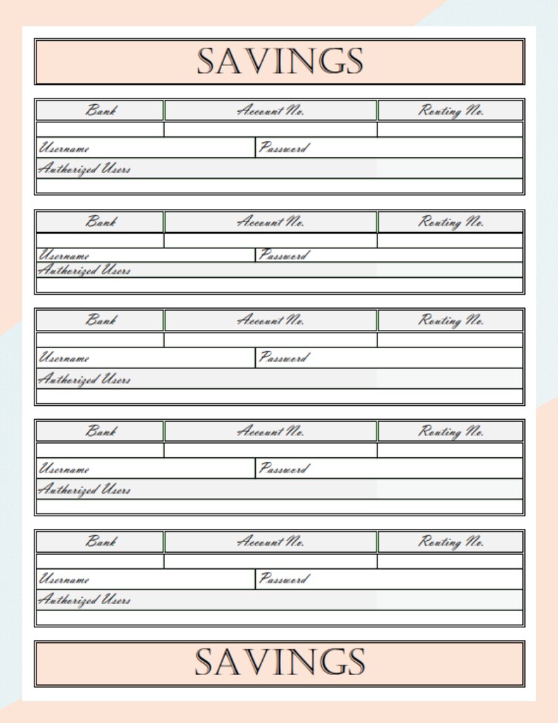 Finance Tracker | Bank Account Log | Checking Account Tracker | Debit ...
