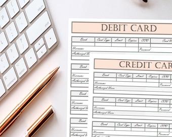 Debit Credit Tracker - Etsy