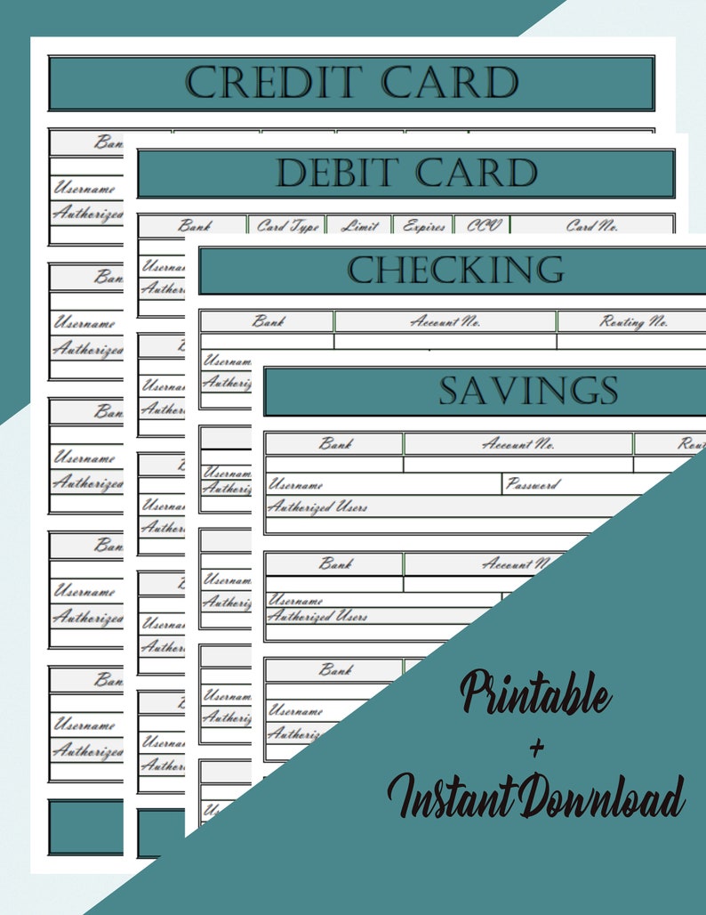 Finance Tracker | Bank Account Log | Checking Account Tracker | Debit ...