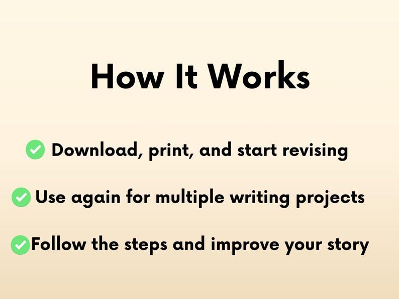 Story Revision Workbook | 4 Draft Writing System | Editing & Revising ...
