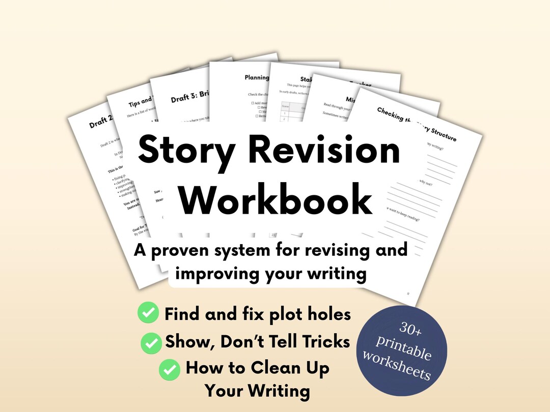 Story Revision Workbook | 4 Draft Writing System | Editing & Revising ...