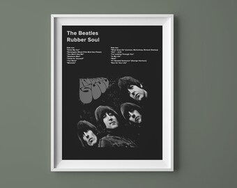Rubber Soul Beatles Poster | Etsy