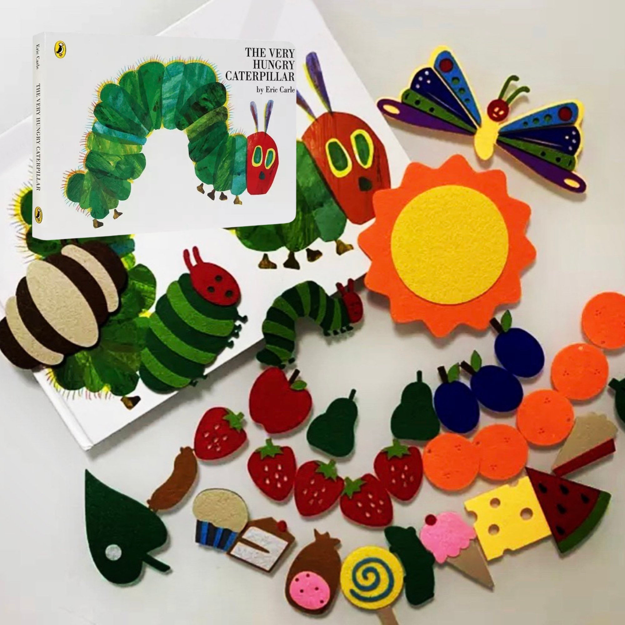 Very Hungry Caterpillar Felt 34 Pieces Book Montessori - Etsy Australia