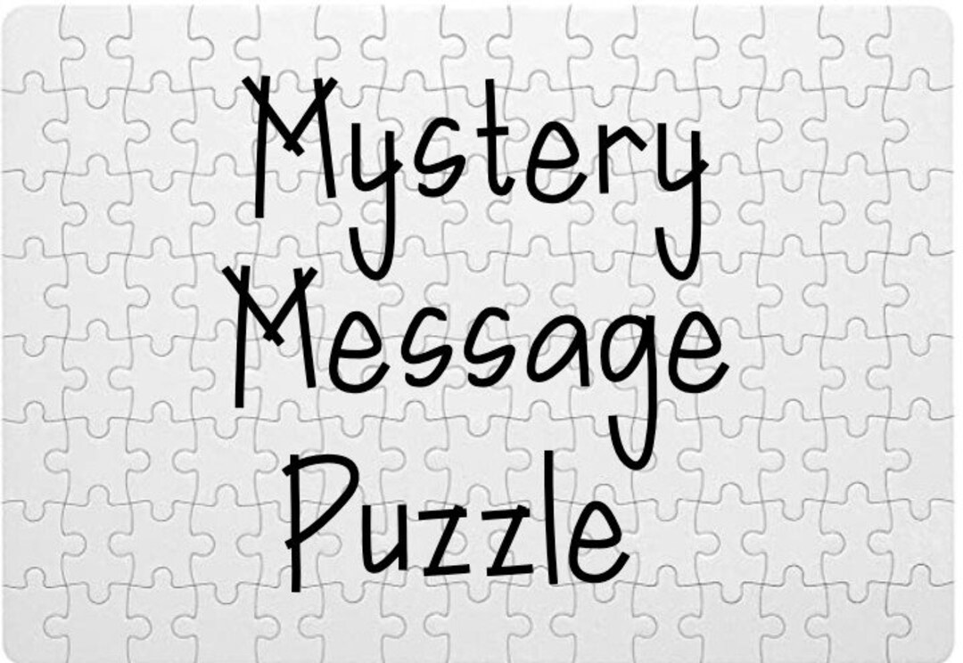 Custom Message Mystery Puzzle - Etsy