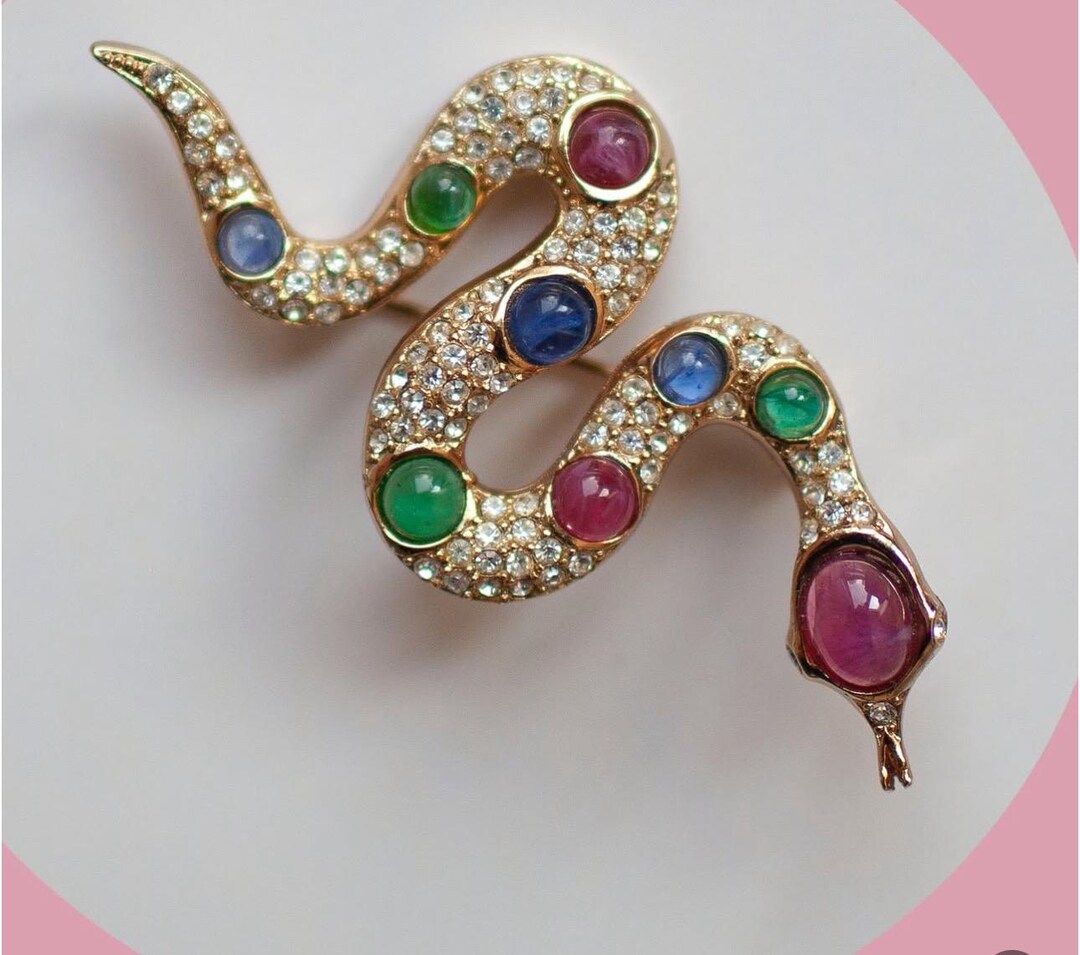 Vintage Dior Snake Brooch - Etsy