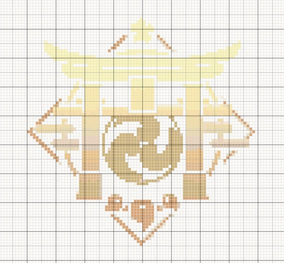 Genshin Impact Inazuma Emblem Cross Stitch Pattern - Etsy