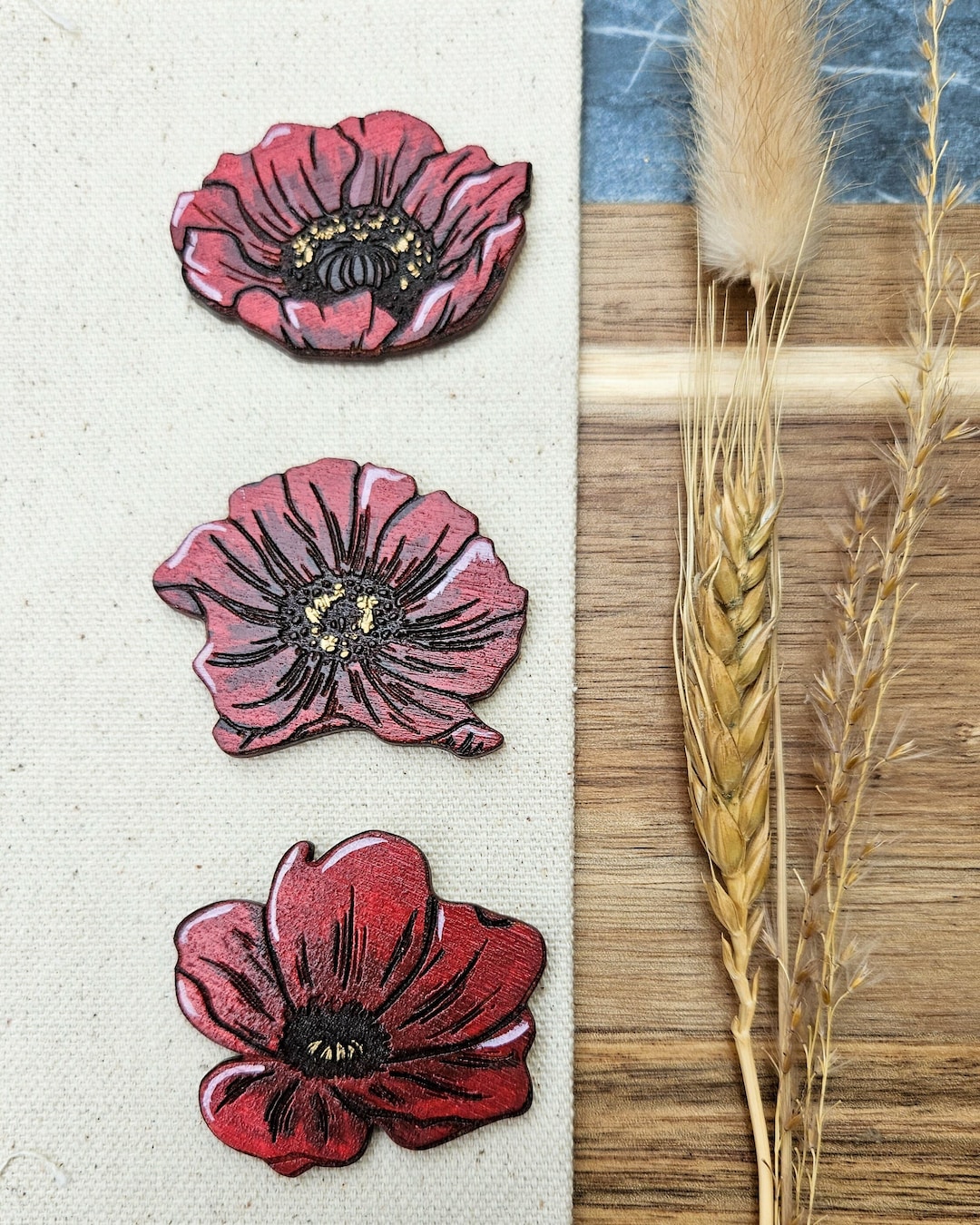 Poppy Lapel Pin August Birth Flower Remembrance Jewellery Pin - Etsy