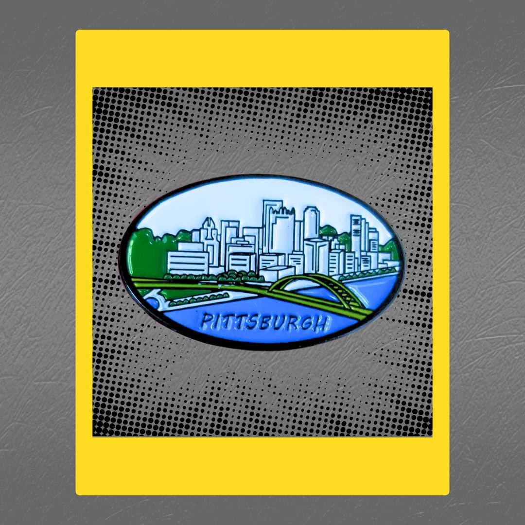 Pittsburgh | Skyline Souvenir Enamel Lapel Backpack Hat Pin - Etsy