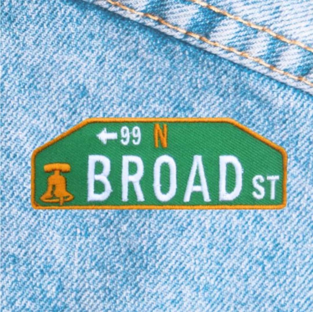 Philadelphia | Broad Street Downtown Street Sign 3-inch Iron-on Patch ...